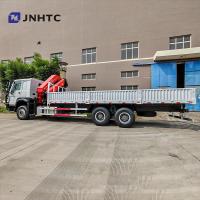 China Howo Fence Cargo Truck 10Tons Folding Crane 6X6 10 Wheels 340hp For Sale for sale