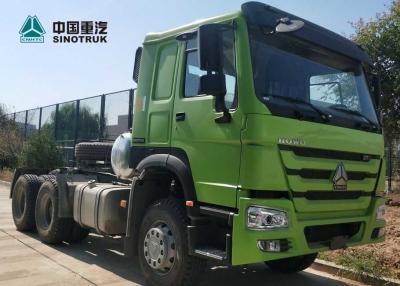 China HOWO Drawing Head Tractor Truck LHD Single Berth Cabin 10 Wheels Green Color for sale