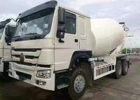 China White Color Big Horsepower Concrete Mixer Machine 6 x 4 Type Three Axle for sale