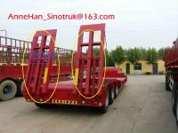 China Promotion 4 Axle 60 Tons Low Bed Heavy Duty Semi Trailers With Long Service Life for sale