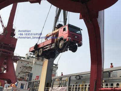 China HOWO 6x4 10 Ton Folding Boom Truck Mounted Crane for sale