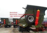China Sinotruk Cimc 3 Axle Dump Trailer , Semi Trailer Truck For 40 50 60T Load Capacity for sale