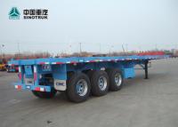 China CIMC Tri - Axle Heavy Duty Semi Trailers 40ft High Flatbed Trailer With BPW Axles for sale