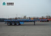 China CIMC Tri - Axle Heavy Duty Semi Trailers 40ft High Flatbed Trailer With BPW Axles for sale