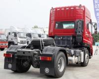China SINOTRUK STEYR 4X2 Tractor Trailer Dump Truck In Red Color For 8-20 Ton for sale