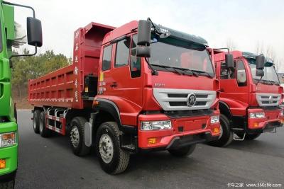 China SINOTRUK SWZ 8x4 Sand Tipper Truck Special In Red Color HF12 Front Axles For 55 Ton for sale