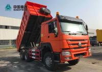 China 20CBM 13R22.5 Tubeless Tyre Sinotruk Howo 6x4 Dump Truck For Ghana In Orange for sale