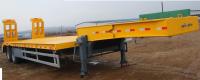 China 13000M 3 Alxes Lowbed Heavy Duty Semi Trailers 50-60T 12 Tires With 2 Legs for sale