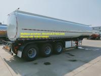 China 3 Axles Fuel oil Semi Trailer Truck Tri - Axle Tank Capacity 40 - 60 CBM for sale