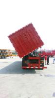 China 80T Capacity Dumping Tipper Flatbed Semi Trailer Full Set Of Hyva Hydraulic System for sale