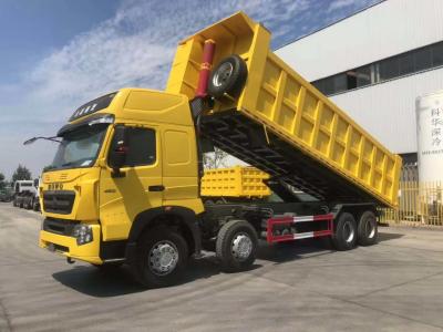 China Howo A7 12 Wheeler Dump Truck Double Bunker Euro 4 420hp High Roof Cab for sale