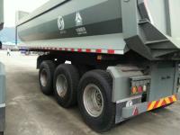 China Sinotruk Howo 40-60t Semi Dump Trailer With Side Guard And Electrical Opening Top Cover for sale