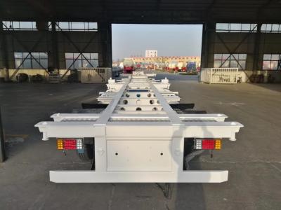 China 2 Axle Container Skeleton Heavy Duty Semi Trailers With Led Light for sale