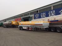 China 2 Axles Oil Fuel Tank Trailer Heavy Duty Semi Trailers Q345 Carbon Steel Material for sale