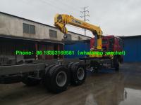 China Sinotruk Xcmg 10T Stright Arm Truck Mounted Crane With 7000MM Cargo Box Euro2 LHD for sale