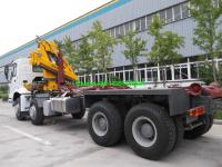 China 10T 6500mm Cargo Box Sinotruk Howo7 Truck Mounted Crane for sale