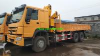 China 10T 6500mm Cargo Box Sinotruk Howo7 Truck Mounted Crane for sale