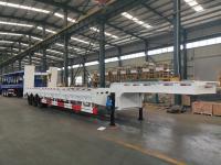 China Q235 Steel 100T Low Bed Heavy Duty Semi Trailers In Mechanical Suspension for sale
