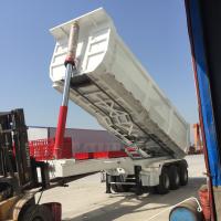 China 50 - 70T Sinotruk CIMC 45cbm Tipper Dump Truck Trailer For Bauxite Ore Loading for sale