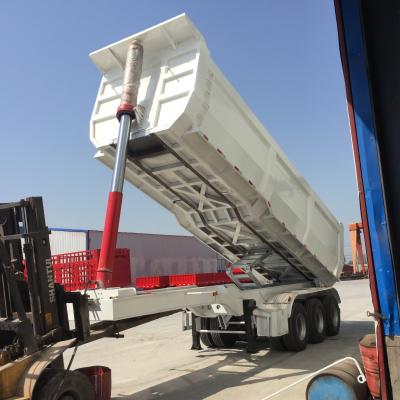 China 50 - 70T Sinotruk CIMC 45cbm Tipper Dump Truck Trailer For Bauxite Ore Loading for sale