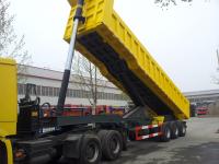 China 50 - 70T Sinotruk CIMC 45cbm Tipper Dump Truck Trailer For Bauxite Ore Loading for sale