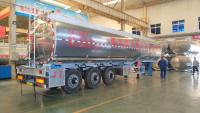China 3 Axle Aluminium  White Color Heavy Duty Semi Trailers 45000L Oil Tank Trailer for sale