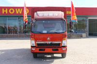 China 12 Ton 6 Wheeler Cargo Truck Sinotruk HOWO Light Truck with Red Color for sale