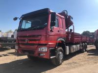 China 450hp 6*4 Heavy Cargo Truck 12T Telescoping Boom Mounted Crane for sale