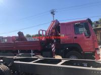 China 450hp 6*4 Heavy Cargo Truck 12T Telescoping Boom Mounted Crane for sale
