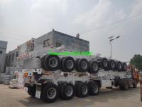China 3 Axles Heavy Duty Semi Trailers 40ft Flatbed Trailer For Container Load for sale