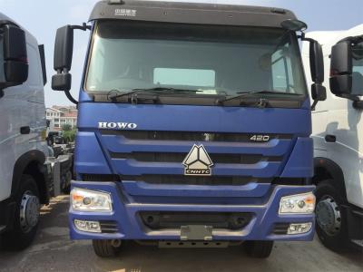 China Blue Sinotruk Howo 371 Prime Mover Truck Tractor Trailer Truck ZZ4257N3241W for sale