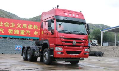 China Red Sinotruk Howo 6x4 Semi Prime Mover Truck 10 Wheeler Tractor Truck for sale