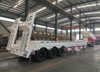 China 3 Axles 50 Tons Low Bed Semi Trailer Cargo Digger Trailer Heavy equipment for sale