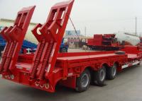China 3 Axles 50 Tons Low Bed Semi Trailer Cargo Digger Trailer Heavy equipment for sale