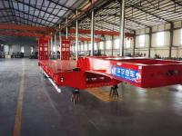 China JNHTC 80 Ton Semi Low Deck Gooseneck Trailer 3 Axle For Transport Vehicles for sale