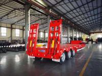 China JNHTC 80 Ton Semi Low Deck Gooseneck Trailer 3 Axle For Transport Vehicles for sale
