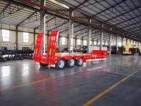 China JNHTC 80 Ton Semi Low Deck Gooseneck Trailer 3 Axle For Transport Vehicles for sale