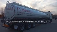 China Tri Axles Aluminum Oil Fuel Tank Semi Trailer 6 Compartments for sale
