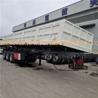 China Light Chassis 40 CBM Tri Axle Side Tipper Trailer 40 Tons Dump Semi Trailer Dumper for sale