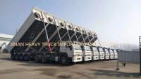 China Four Axles 50 Tons 40cbm Self Tipping Dump Truck Rear Semi Tipper Trailer for sale