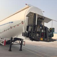 China Aluminum Bulk Cement Powder Trailer 3 Axles 30cbm 50cbm Fuel Tanker Semi Trailer for sale