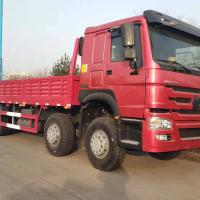 China SINOTRUK HOWO 12 Wheels 8X4 Flatbed Cargo Truck Heavy Duty Truck Lorry Van Load for sale