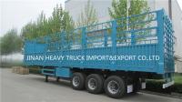 China Fence Semi Trailer Livestock Carrier Truck With 3 Axles for sale