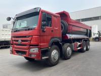 China SINOTRUK HOWO 8X4 U Shape dump box truck In Ghana Tanzania Zambia Zimbabwe for sale
