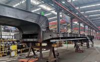 China 3 Axle 4 Axle 100 tons Low Bed Semi Trailer For Wheel Loder Excavator Transport for sale
