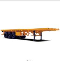 China 3 Axle 20ft 40ft Flat Bed Container Semi Trailer Gooseneck Container trailer for sale
