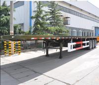 China 3 Axle 20ft 40ft Flat Bed Container Semi Trailer Gooseneck Container trailer for sale