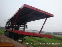 China 20 40 48 60Ft Flatbed Truck Trailers Extendable Container Chassis Semi Trailer 60 ton for sale