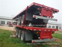 China 20 40 48 60Ft Flatbed Truck Trailers Extendable Container Chassis Semi Trailer 60 ton for sale