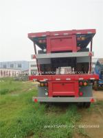 China 20 40 48 60Ft Flatbed Truck Trailers Extendable Container Chassis Semi Trailer 60 ton for sale